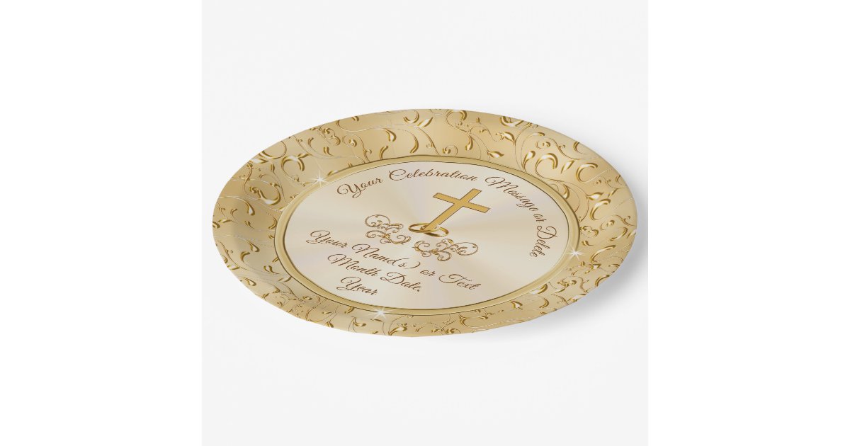Any Occasion Personalized Christian Paper Plates | Zazzle