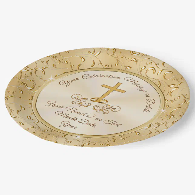 Any Occasion Personalized Christian Paper Plates | Zazzle