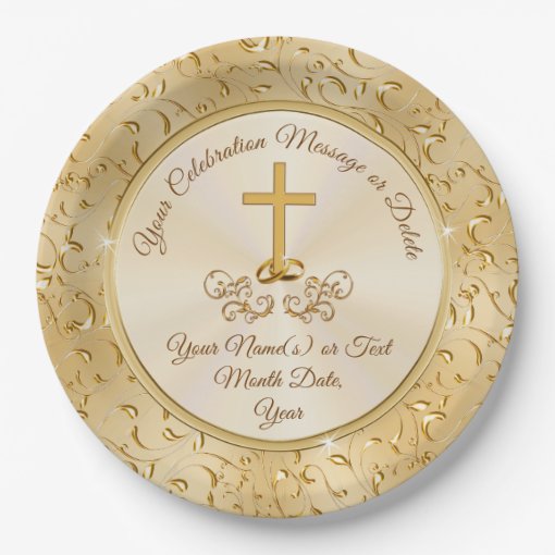 Any Occasion Personalized Christian Paper Plates | Zazzle