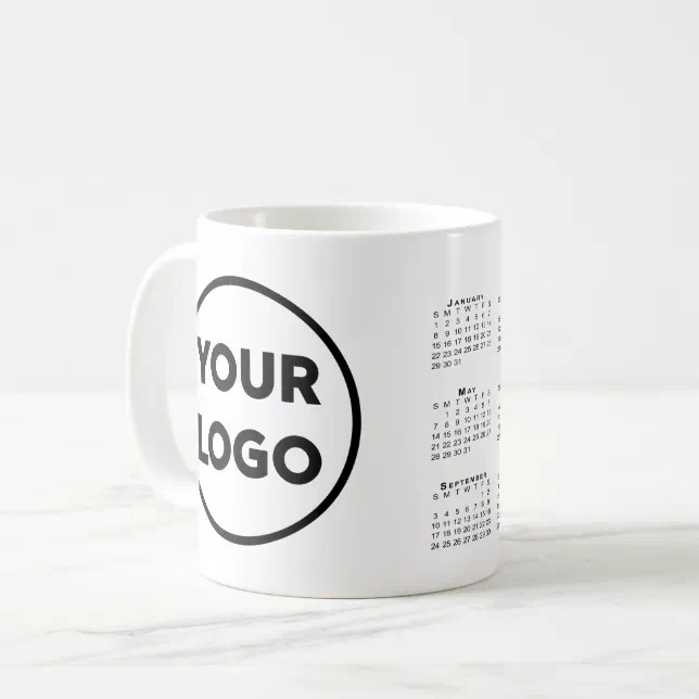 Any Shape Business Company Logo 2023 Calendar Coffee Mug | Zazzle