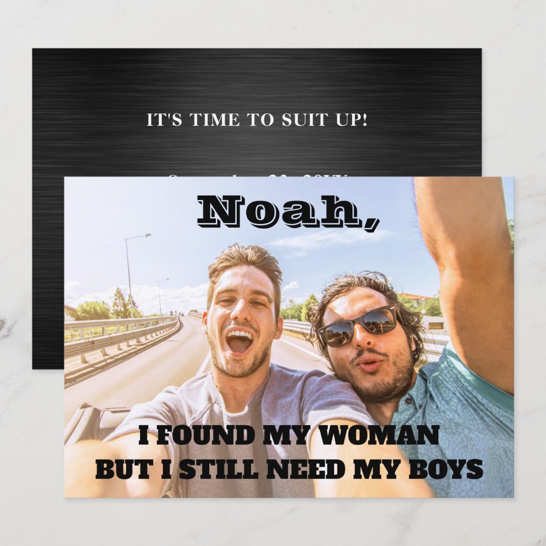 Any Text Groomsmen / Best Man Proposal Photo Invitation | Zazzle