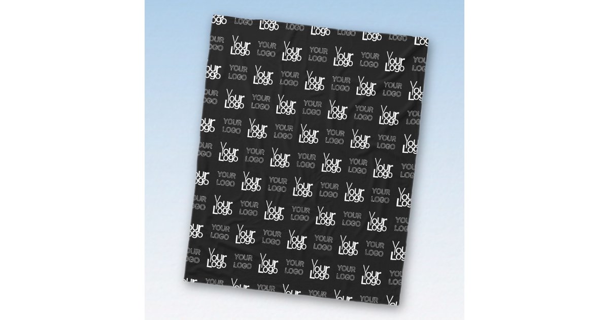 Any Two Logos or Images Repeating Pattern Fleece Blanket | Zazzle