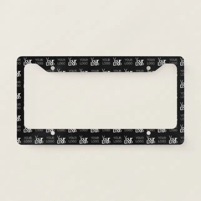 Any Two Logos or Images Repeating Pattern License Plate Frame | Zazzle