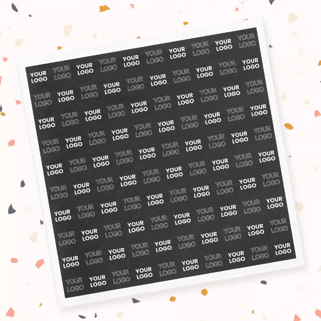 Any Two Logos or Images Repeating Pattern Napkins | Zazzle