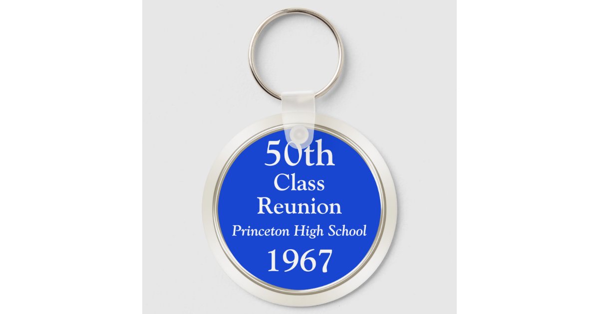 Any Year and Colors Cheap Class Reunion Gift Ideas Keychain | Zazzle