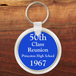 Any Year and Colors Cheap Class Reunion Gift Ideas Keychain | Zazzle