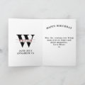 Any Year Born In Monogram Add Your Name Birthday Card | Zazzle