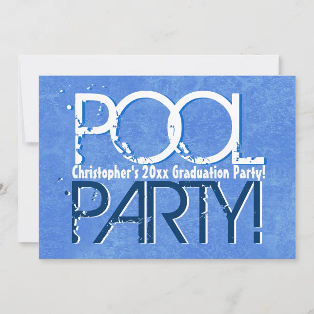 Any Year Class of Graduation Pool Party Invitation | Zazzle