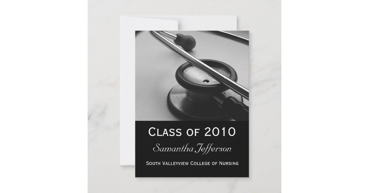 Any Year Medical School or Nursing Graduation Invitation | Zazzle