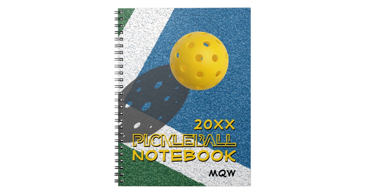 Any Year Monogram PICKLEBALL Notebook | Zazzle