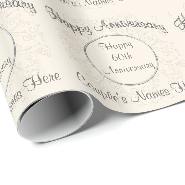 Any Year Personalized Anniversary Gift Wrap | Zazzle.com