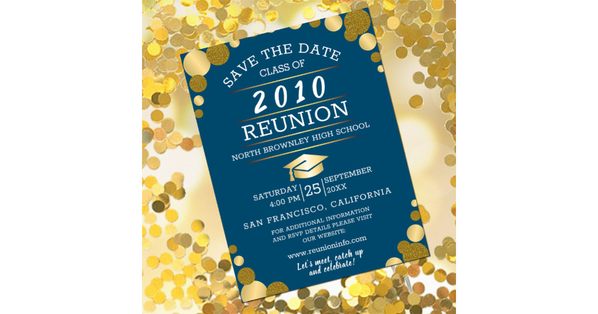 Any Year School Class Reunion Invitation Postcard | Zazzle
