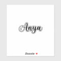 Anya Name - Handwritten Calligraphy Sticker | Zazzle