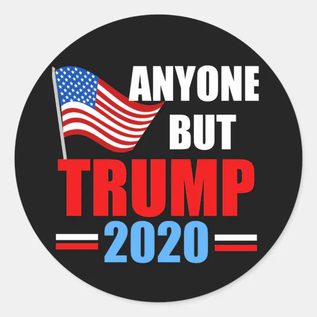 Anyone But Trump 2020 Classic Round Sticker | Zazzle