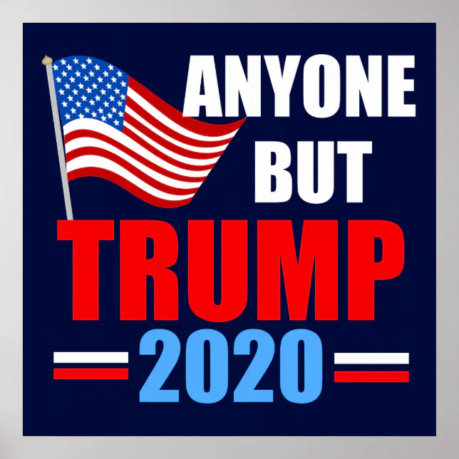 Anyone But Trump 2020 Election Resist Poster | Zazzle