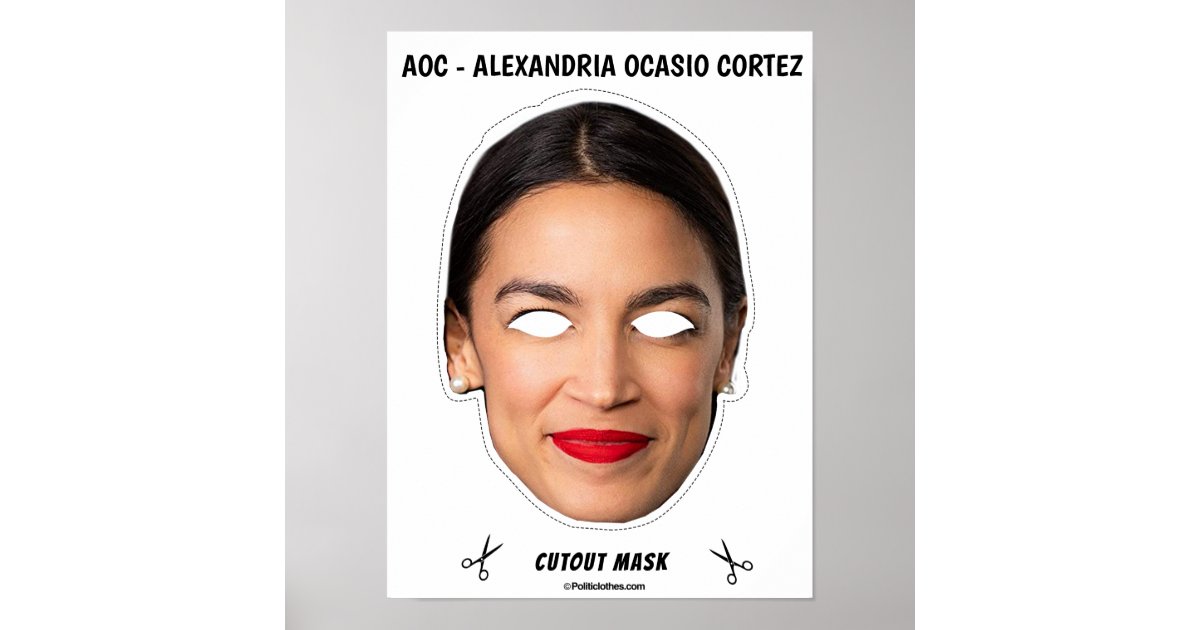 AOC Halloween Mask Poster | Zazzle