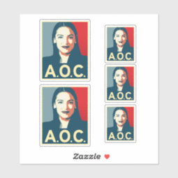 AOC Propaganda Sticker | Zazzle