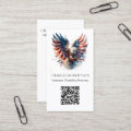 AP16 Photo American Flag Bald Eagle QR Business Card | Zazzle
