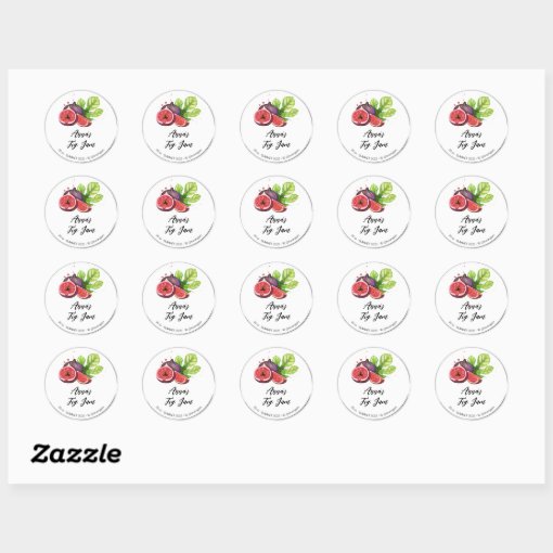 AP30 FIG Home made Jelly Jam Preserves Classic Round Sticker | Zazzle