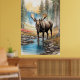AP49 MOOSE Rocks Stream Forest Nature Poster | Zazzle
