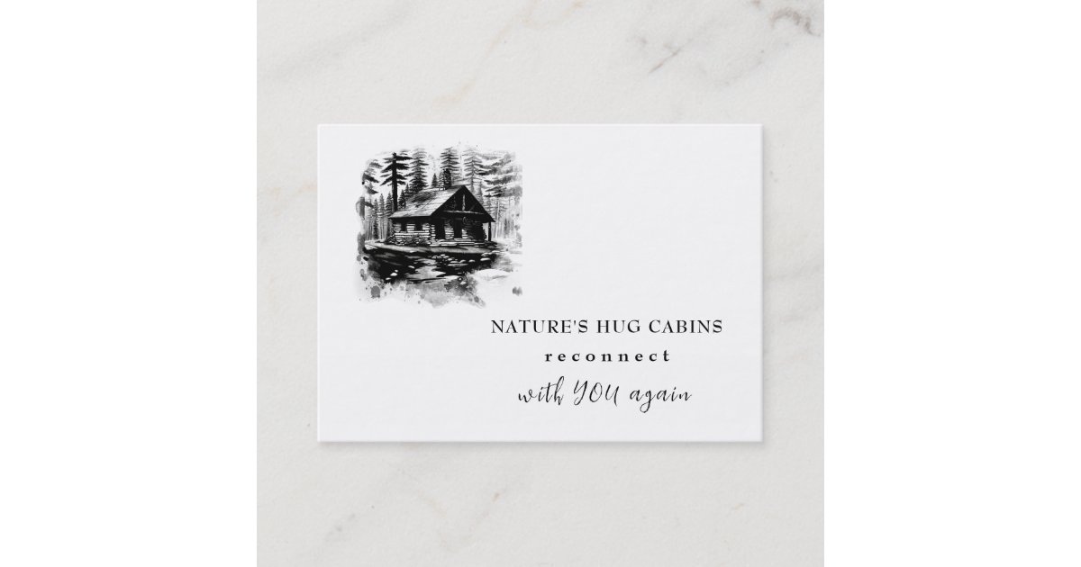 AP49 Rustic Cabin QR Cottage Lodge Business Card | Zazzle