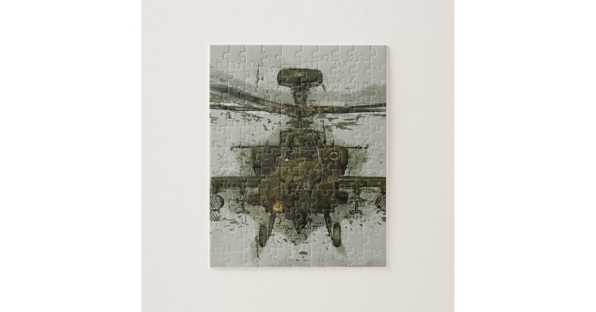 Apache Attack Helicopter Jigsaw Puzzle | Zazzle