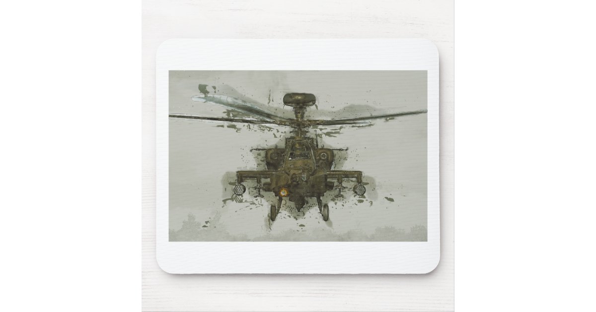Apache Attack Helicopter Mouse Pad | Zazzle