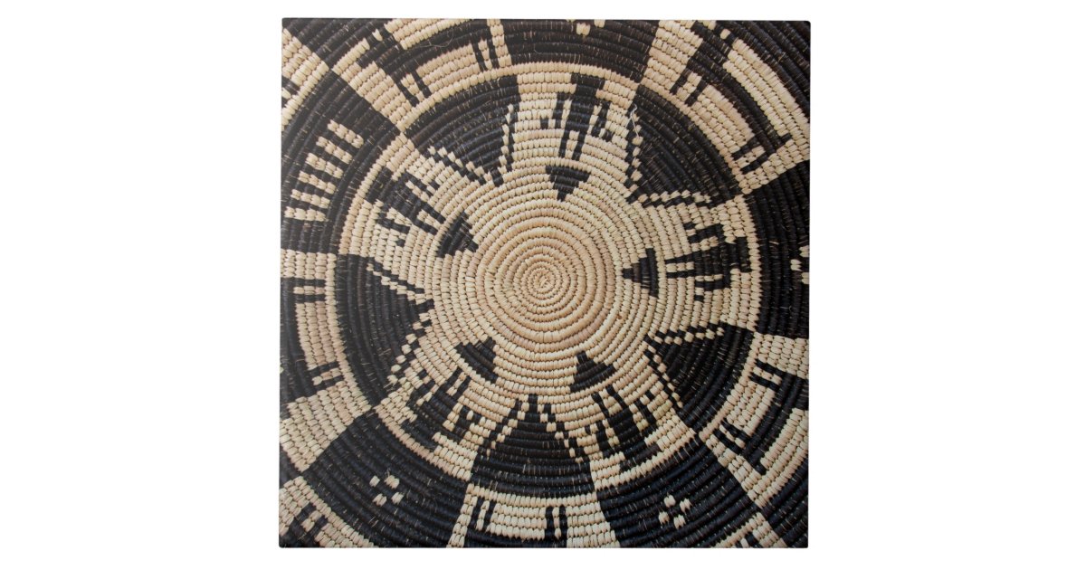 Apache Basket Weaving Art Ceramic Tile | Zazzle