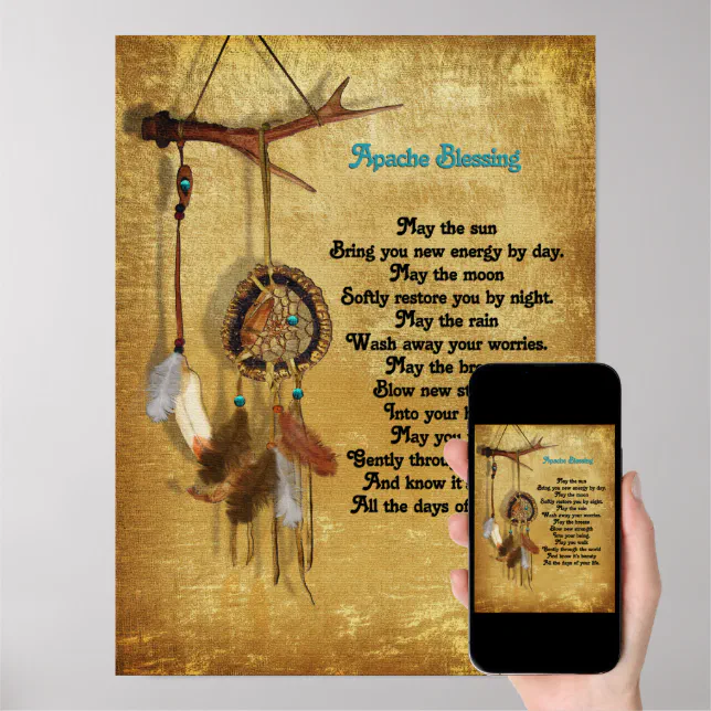 Apache Blessing dreamcatcher poster | Zazzle