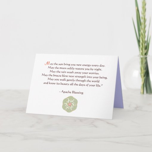 Apache Blessing Greeting Card | Zazzle