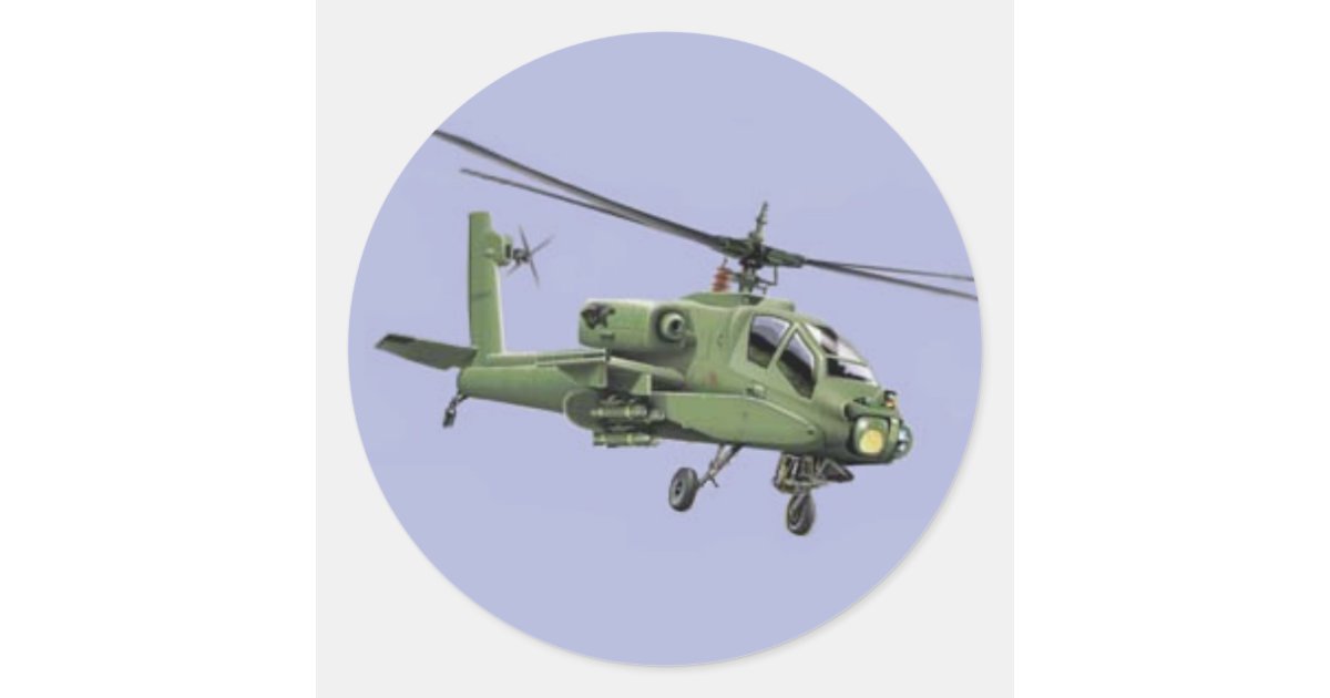 Apache Helicopter sticker | Zazzle