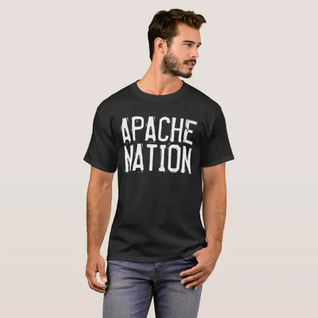 APACHE NATION, Native American Black T-shirts | Zazzle