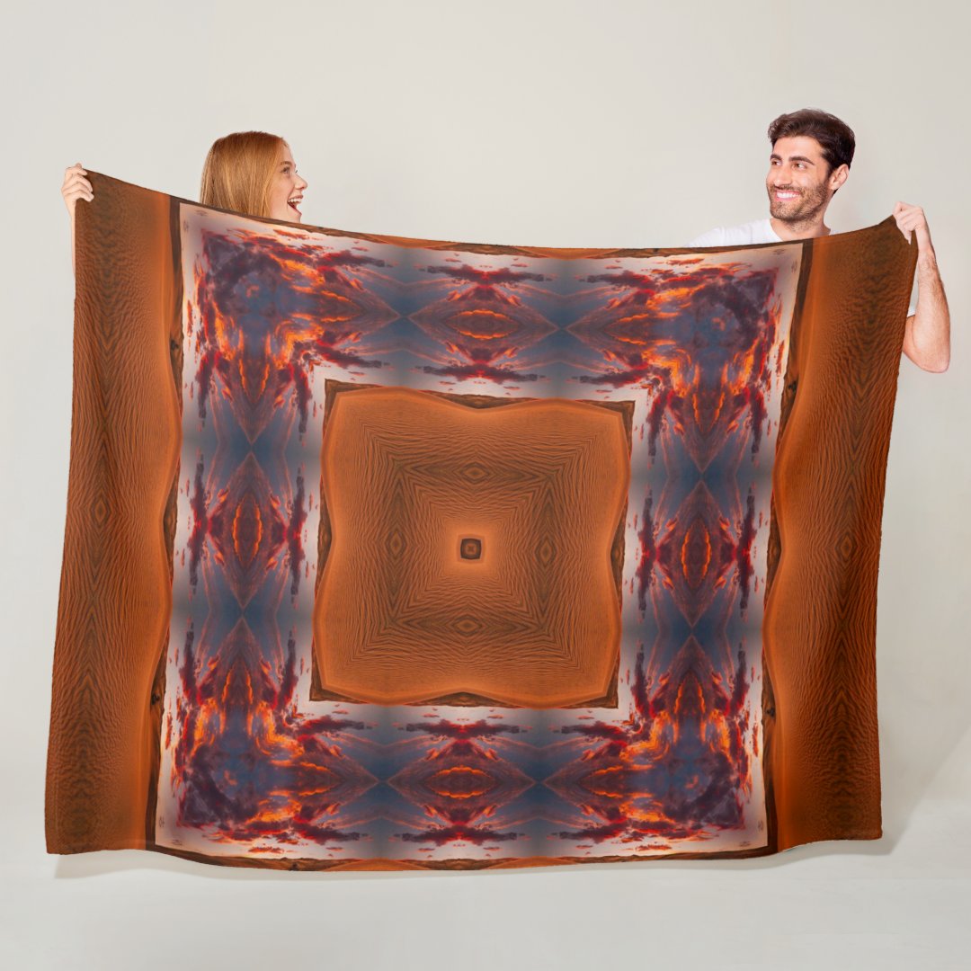Apache Shaman Native Desert Tribal Spirit Mandala Fleece Blanket | Zazzle