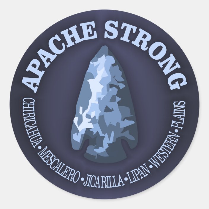 Apache Strong Classic Round Sticker | Zazzle.com