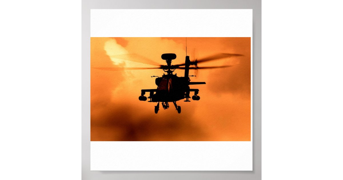 Apache Sunset Silhouette Poster | Zazzle