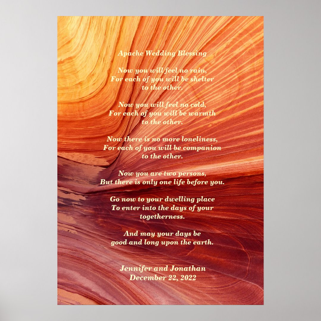 Apache Wedding Blessing Canyon Photo 20x28 Matte Poster | Zazzle