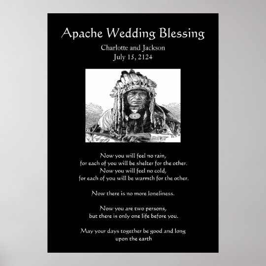 Apache Wedding Blessing Cheif Poster | Zazzle.com