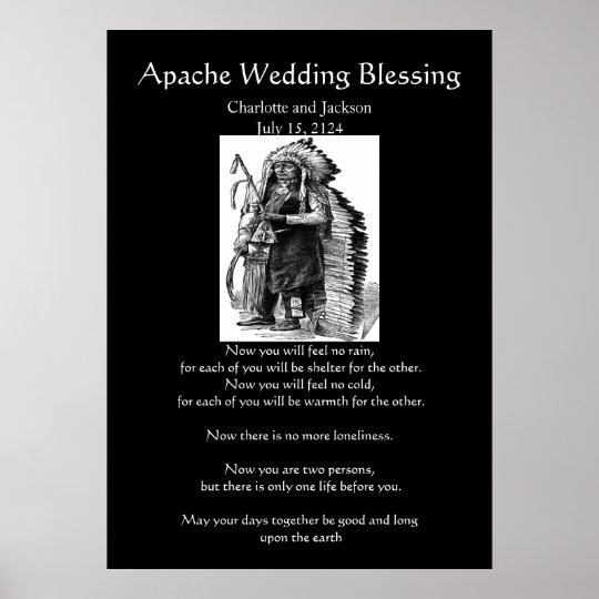 Apache Wedding Blessing Dakota-Sioux Cheif Poster | Zazzle.com