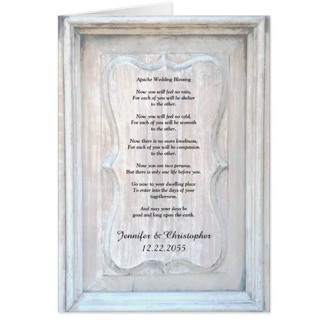 Apache Wedding Blessing, Old Wooden Door | Zazzle