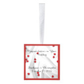 Apache Wedding Blessing Personalized Red Hearts Cube Ornament | Zazzle