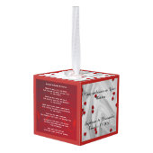 Apache Wedding Blessing Personalized Red Hearts Cube Ornament | Zazzle