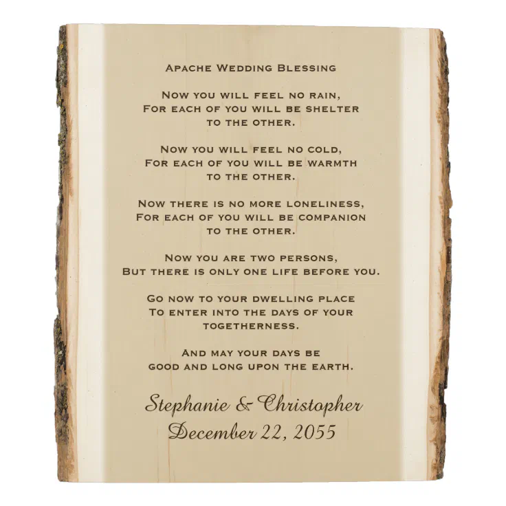 Apache Wedding Blessing Personalized Rustic Art | Zazzle