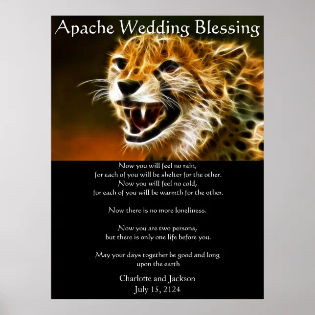 Apache Wedding Blessing Poster | Zazzle