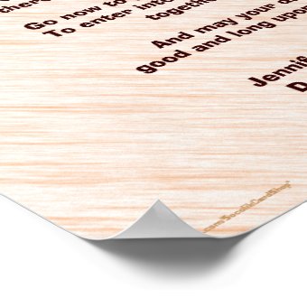 Apache Wedding Blessing Poster 11" x 14" Matte | Zazzle