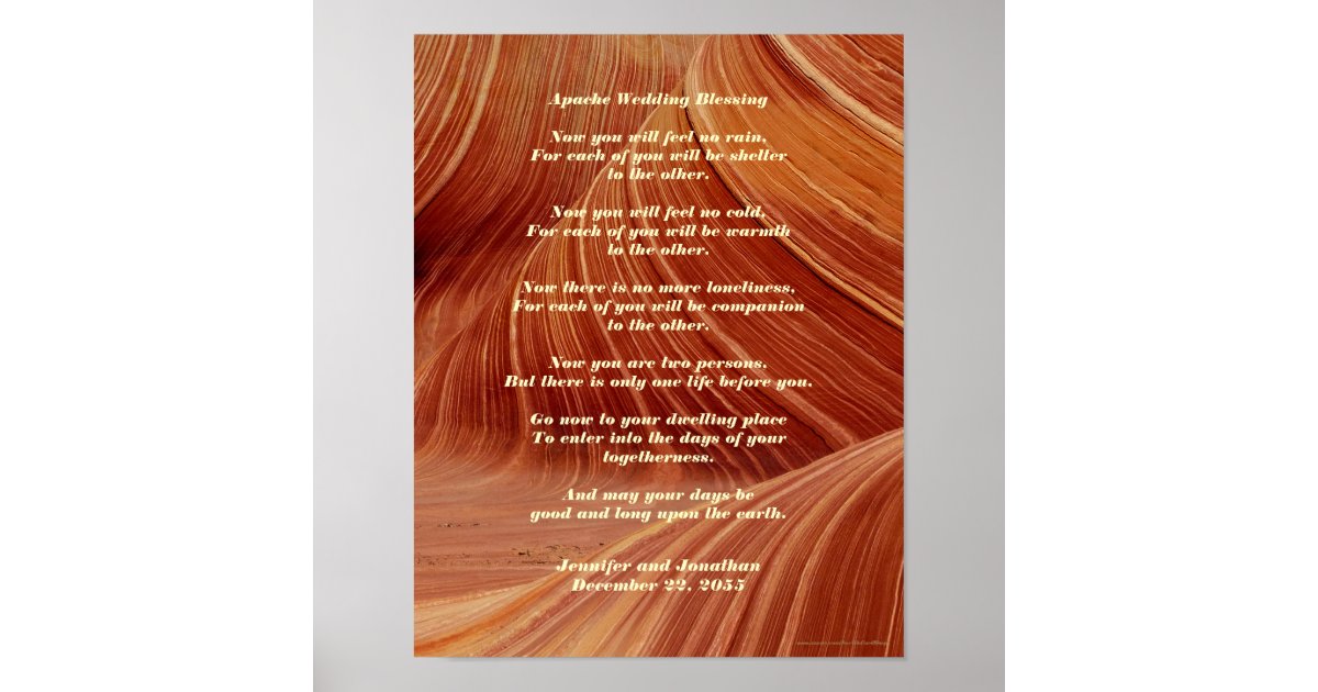 Apache Wedding Blessing Poster 11" x 14" Matte | Zazzle