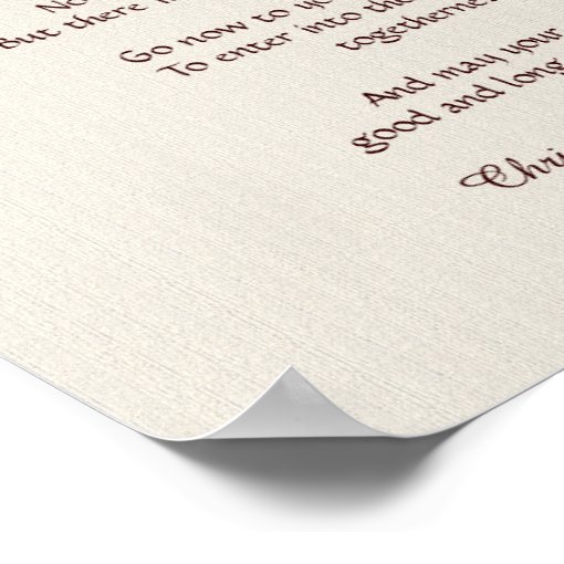 Apache Wedding Blessing Poster 11" x 14" Rustic | Zazzle