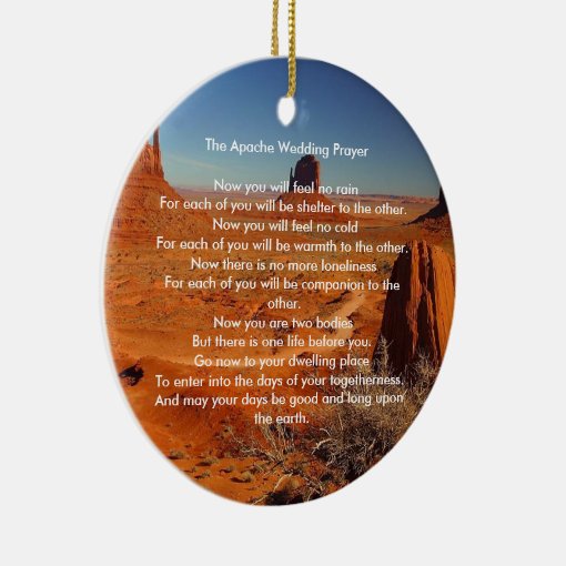 Apache Wedding Blessing Prayer - personalized Ceramic Ornament | Zazzle