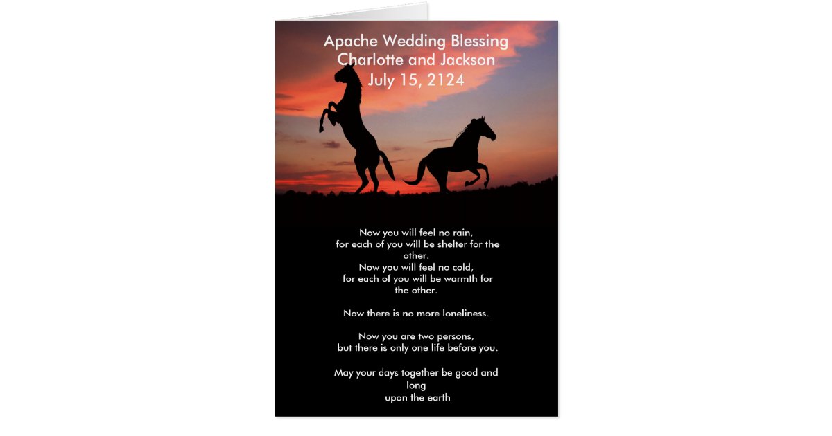 Apache Wedding Blessing silhouette | Zazzle