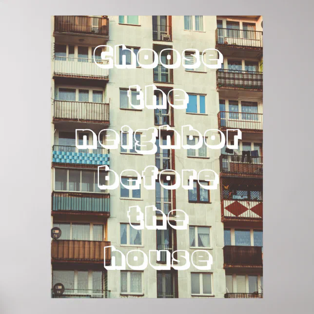 Apartment building poster | Zazzle