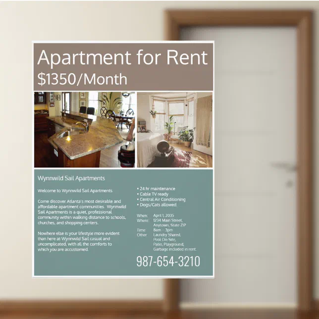 Apartment For Rent Flyer | Zazzle
